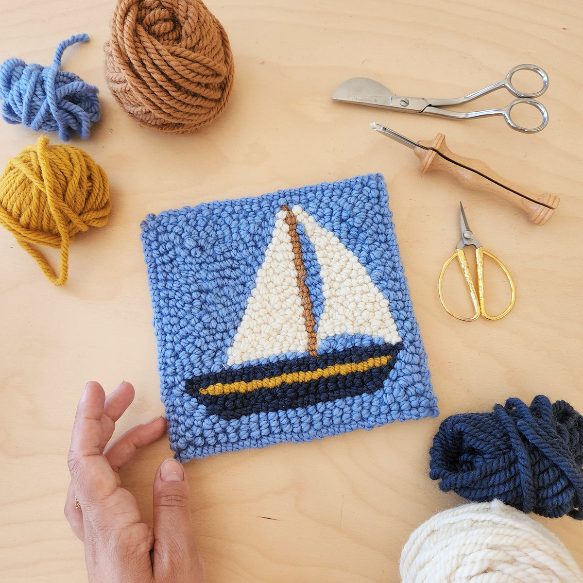 Sail Away - PDF Punch Needle Pattern by Punch Needle World