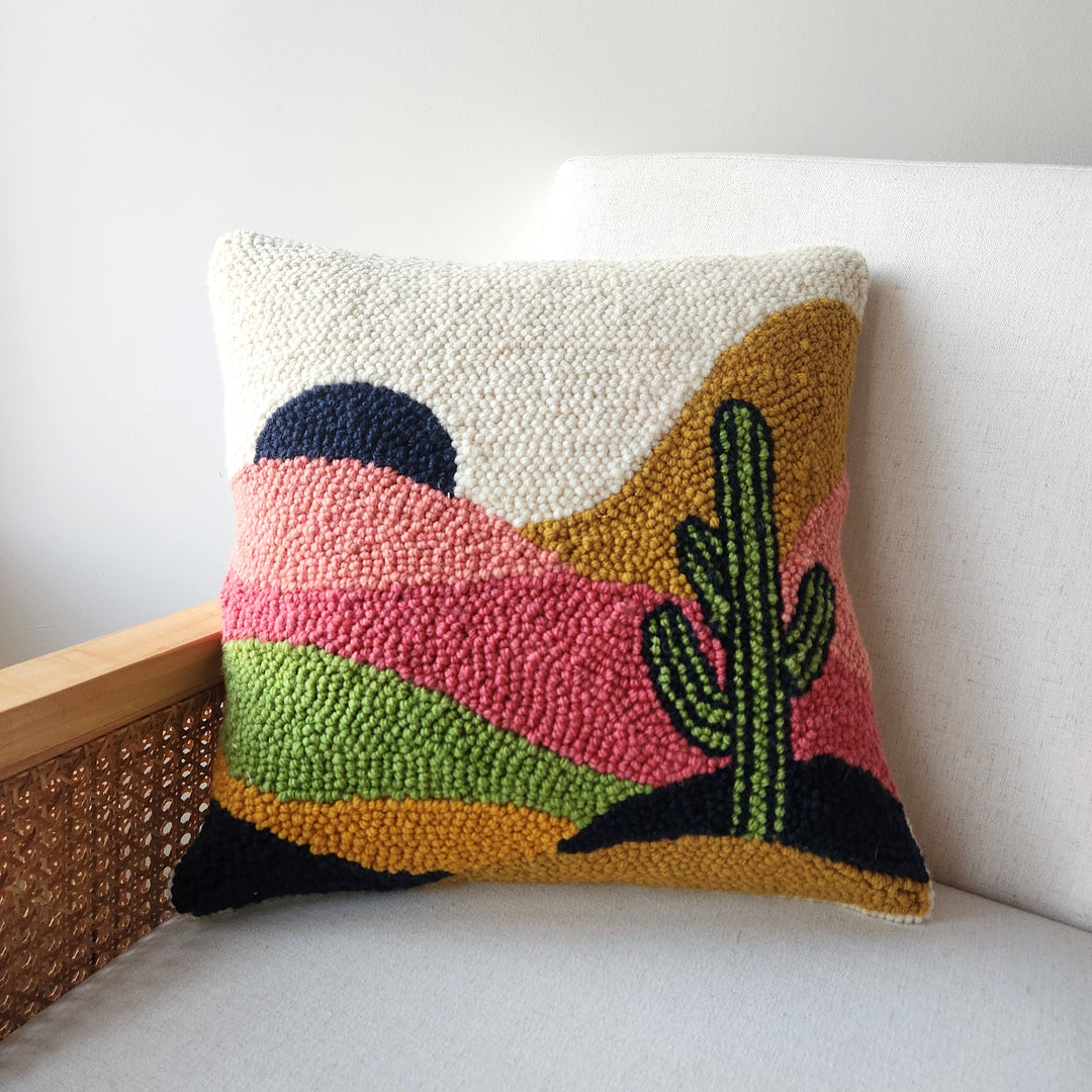 Desert Landscape - 16" Pillow - Punch Needle World PDF Pattern