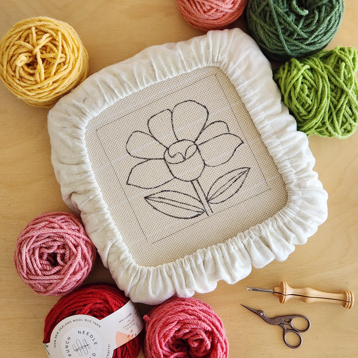Flora - PDF Punch Needle Pattern by Punch Needle World