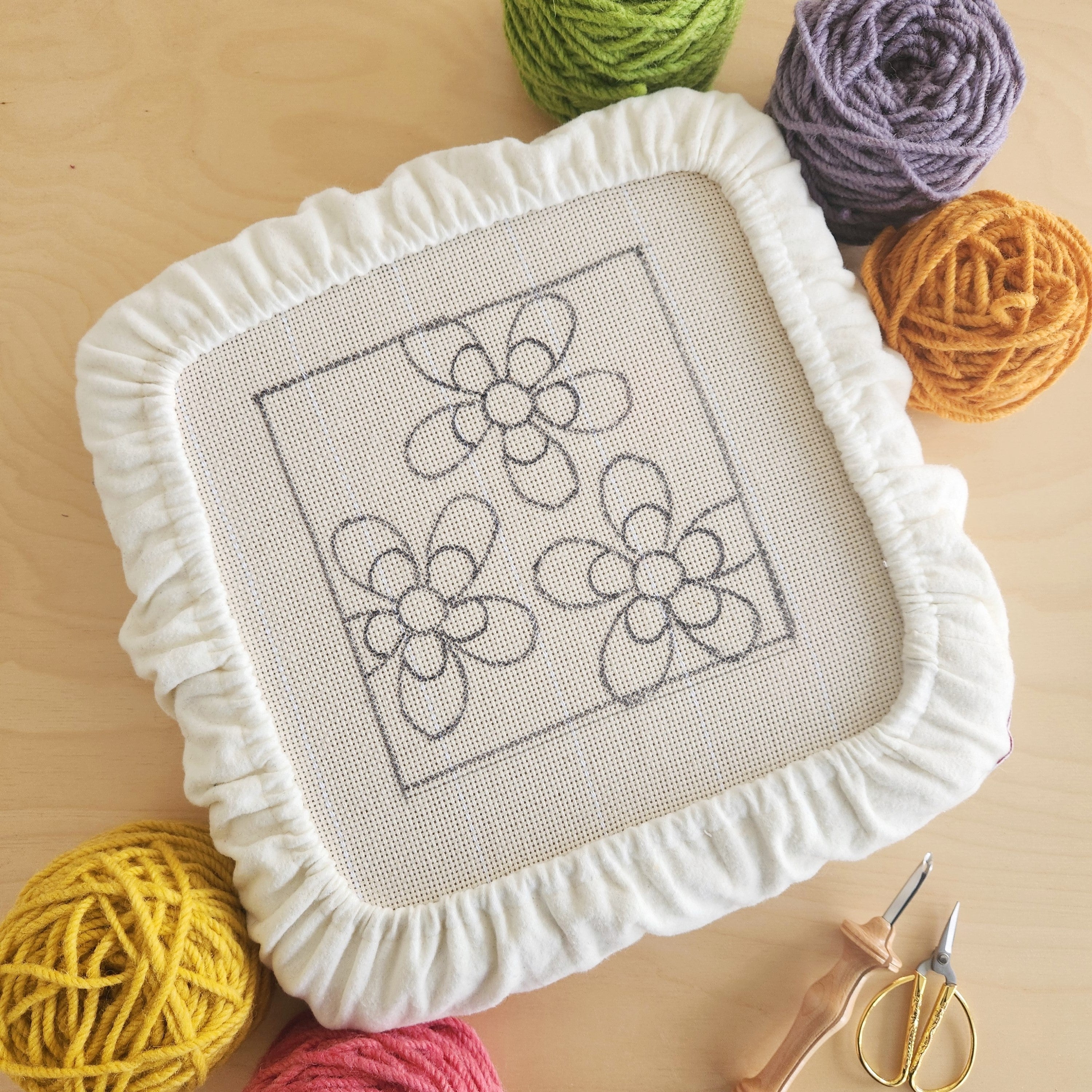 Flower Power - PDF Punch Needle Pattern by Punch Needle World