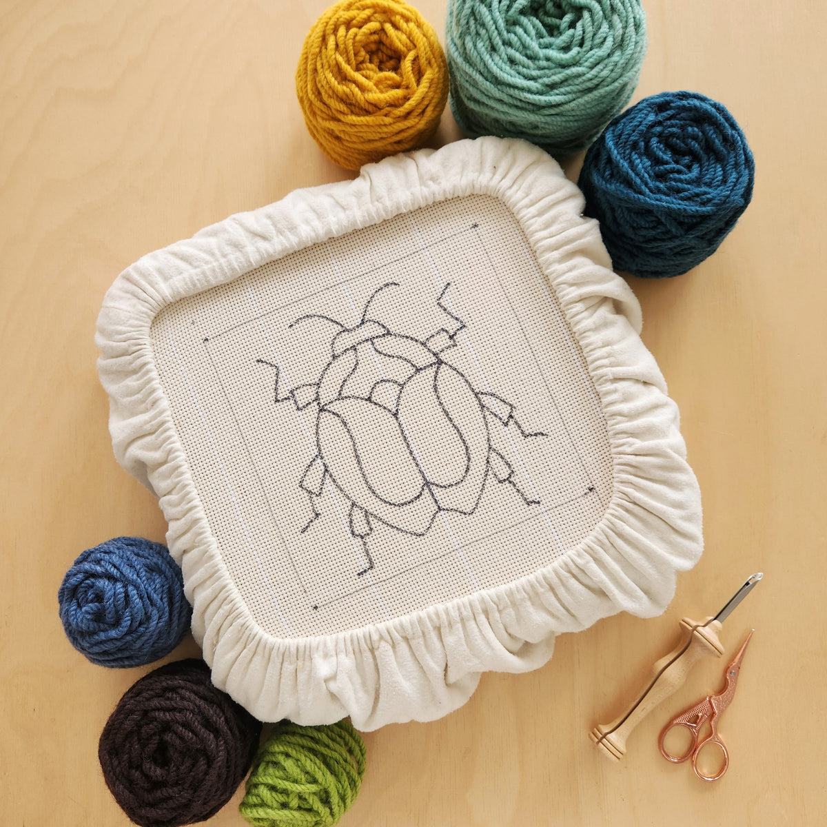 Beetle - PDF Punch Needle Pattern by Punch Needle World