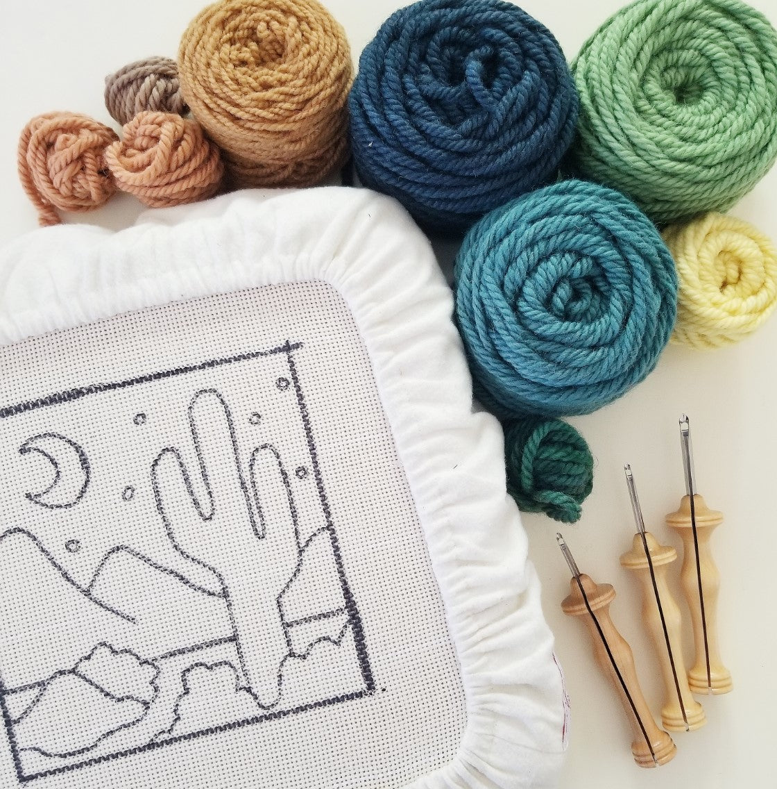 Desert Moon - PDF Punch Needle Pattern by Punch Needle World