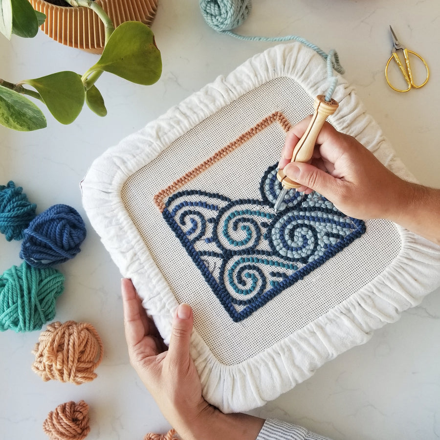 Ride The Wave - PDF Punch Needle Pattern by Punch Needle World