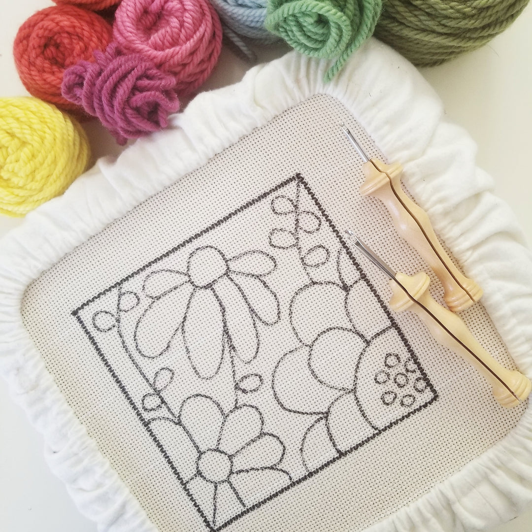 Summer Blooms - PDF Punch Needle Pattern by Punch Needle World
