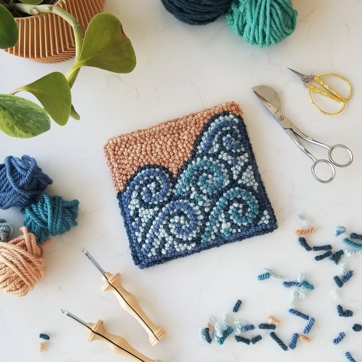 Ride The Wave - PDF Punch Needle Pattern by Punch Needle World