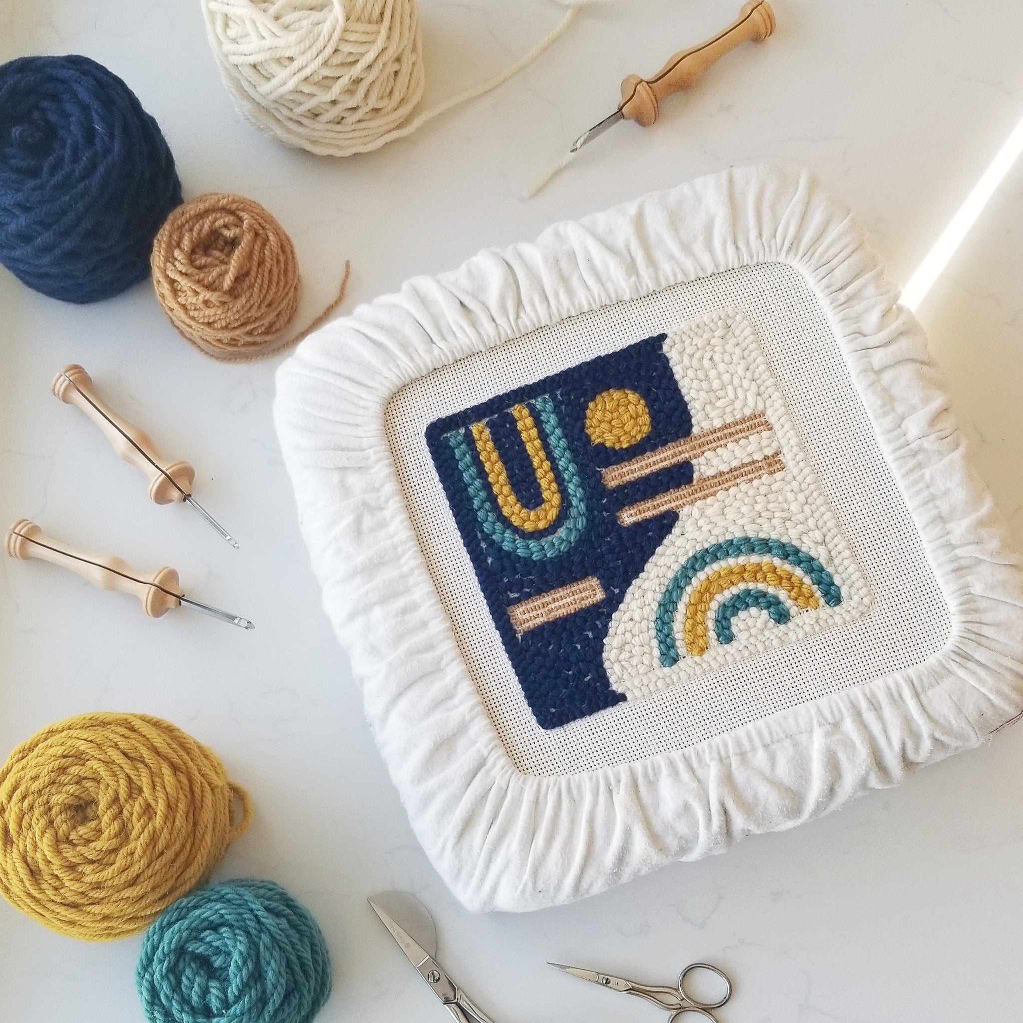 A Nod to Mod - PDF Punch Needle Pattern by Punch Needle World