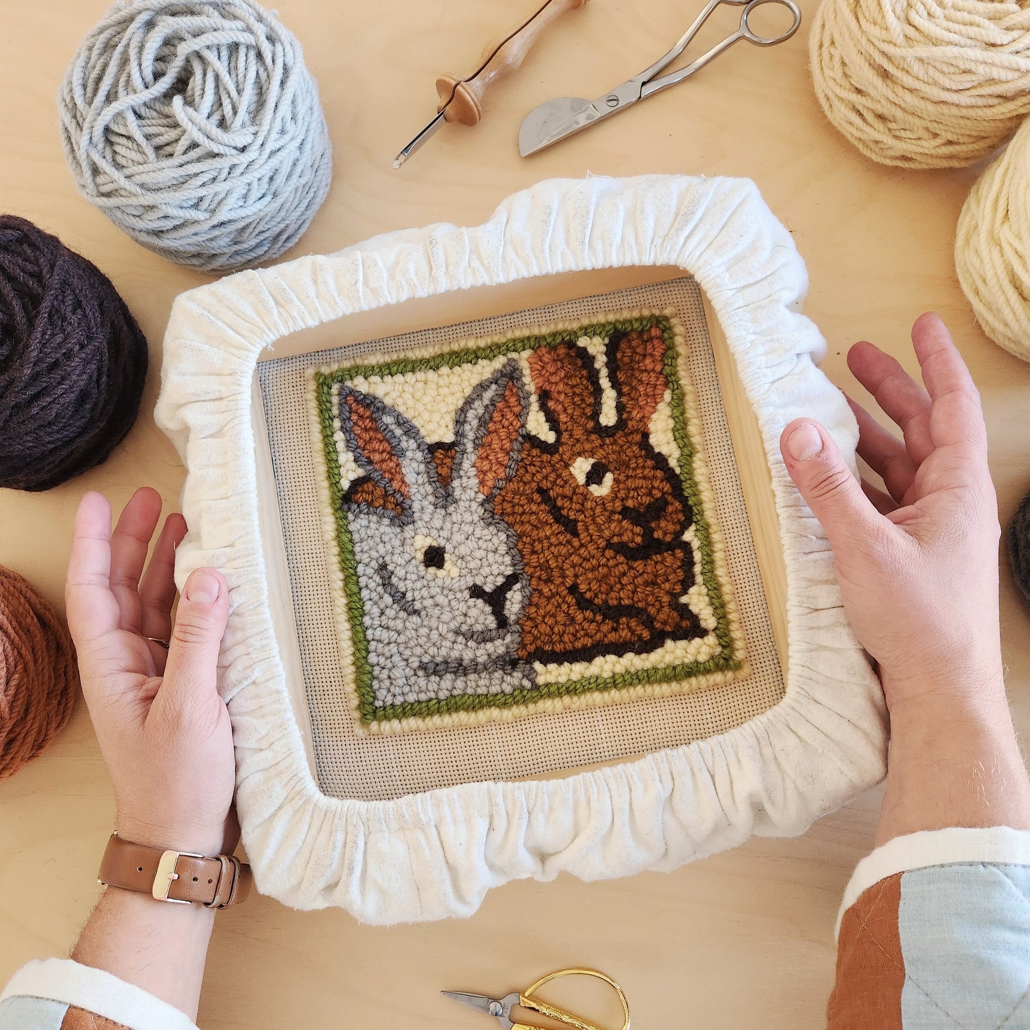 Rabbit Rabbit - PDF Punch Needle Pattern by Punch Needle World