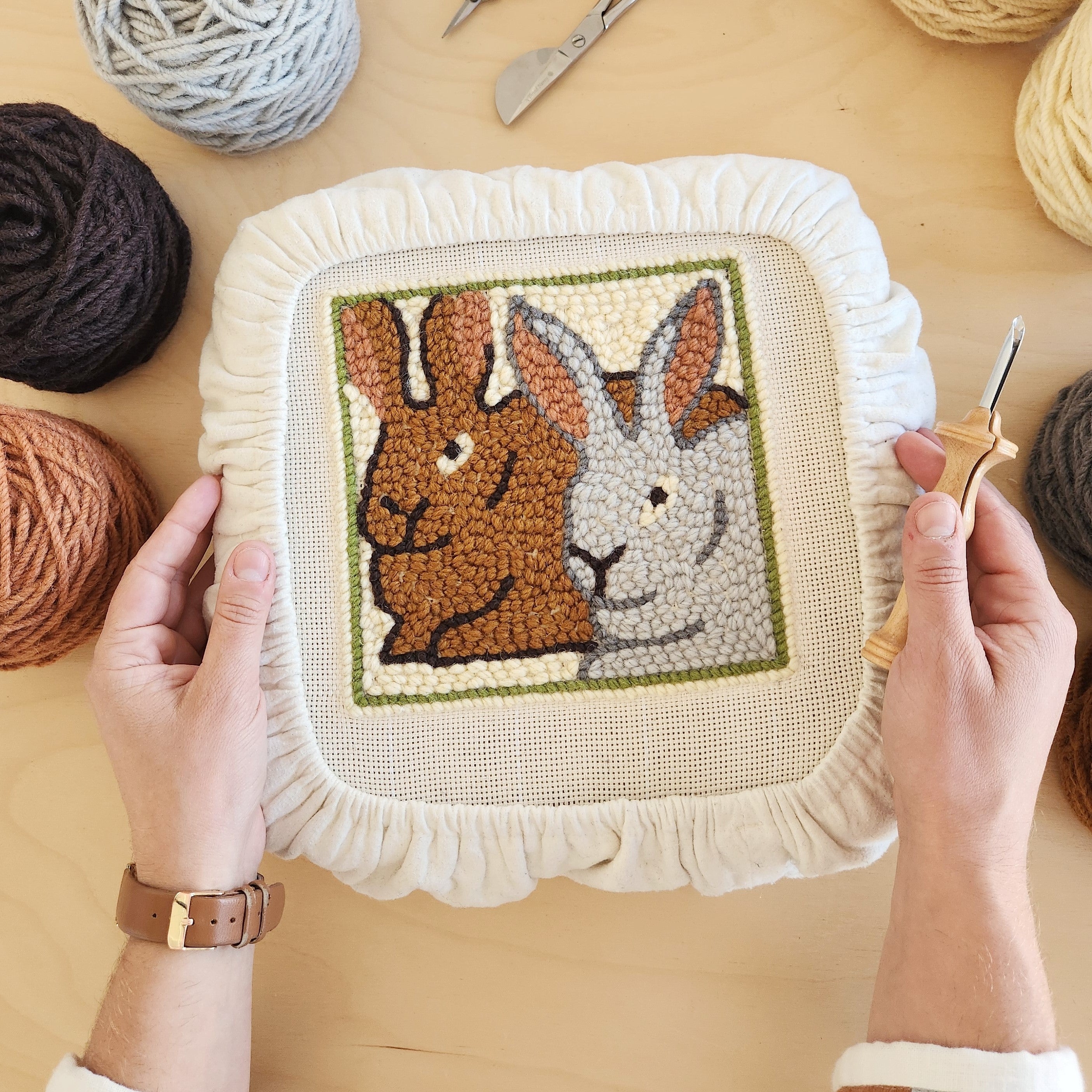 Rabbit Rabbit - PDF Punch Needle Pattern by Punch Needle World